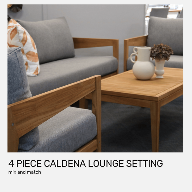 Caldena Teak Lounge Setting – The Springs Garden World